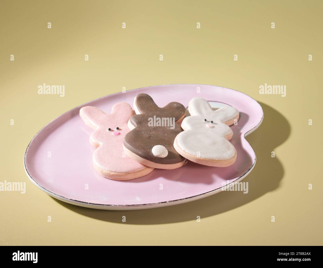 Easter's Finest Dessert Treats: Three Adorable Bunny Rabbit Cookies on ...