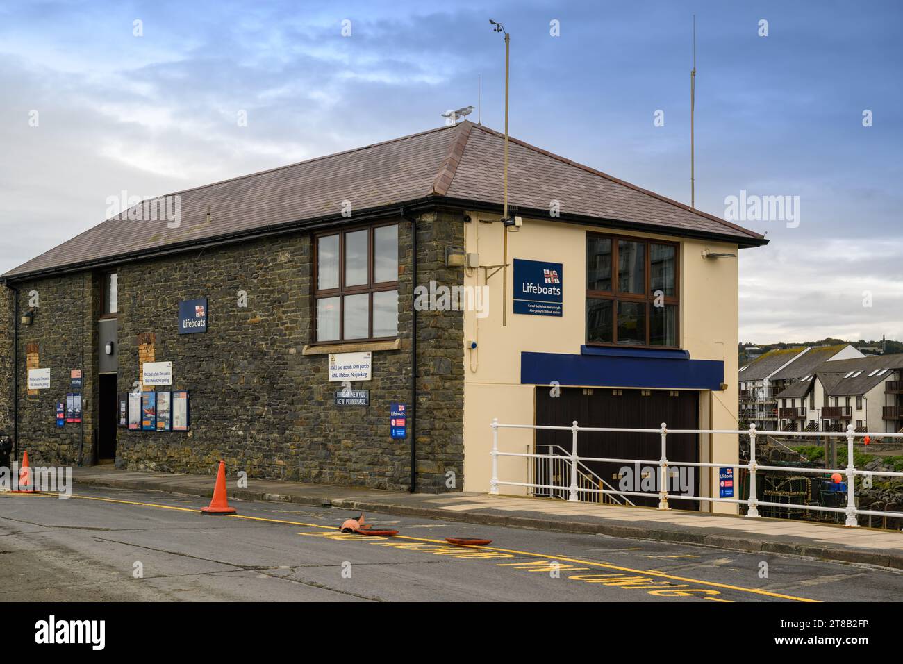 Aberystwyth RNLI Lifeboat Station, North Wales Stock Photo - Alamy