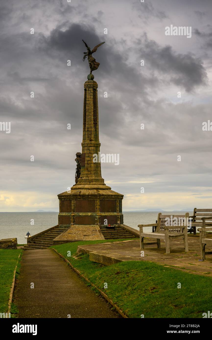 The Aberystwyth War Memorial at Aberystwyth Castle, North Wales Stock ...