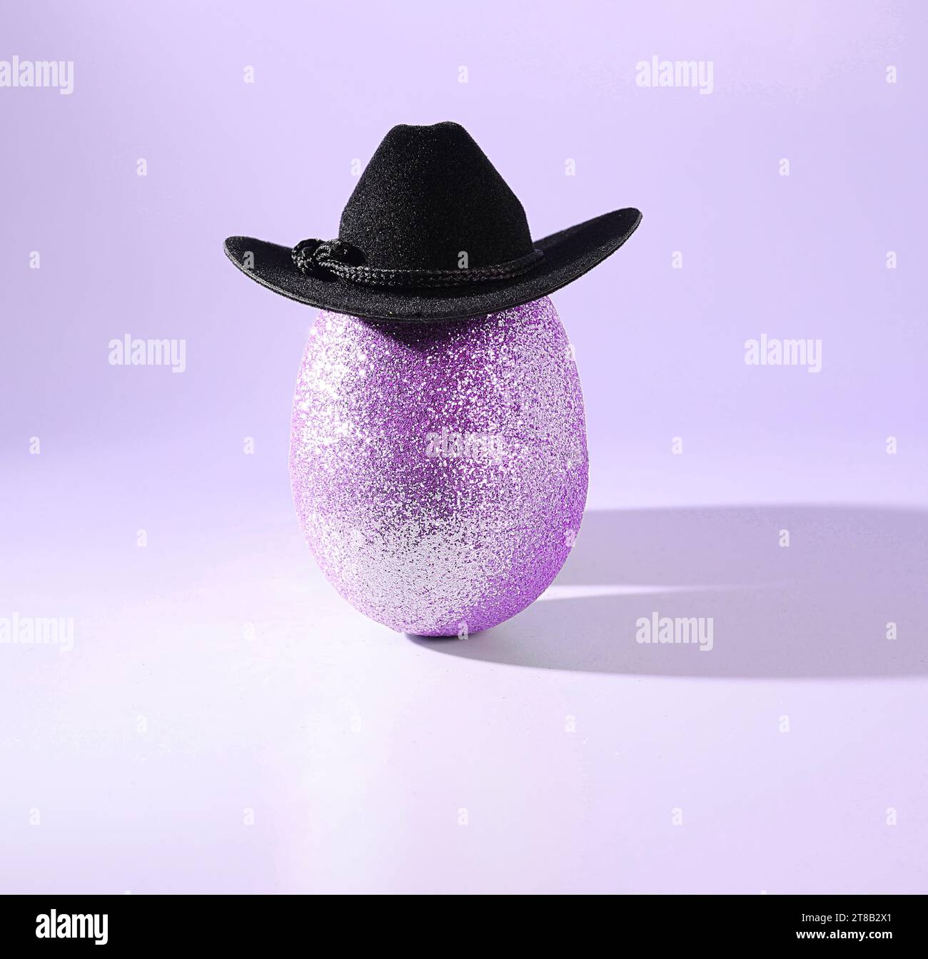 Easter Goes West: A Sparkling, Glittery Purple Easter Egg Wearing a ...