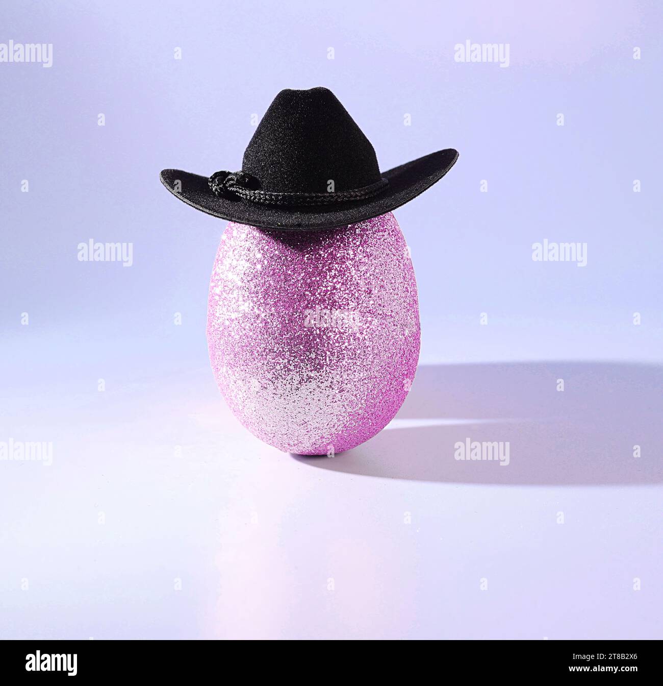 Easter Goes West: A Sparkling, Glittery Pink Easter Egg Wearing a ...