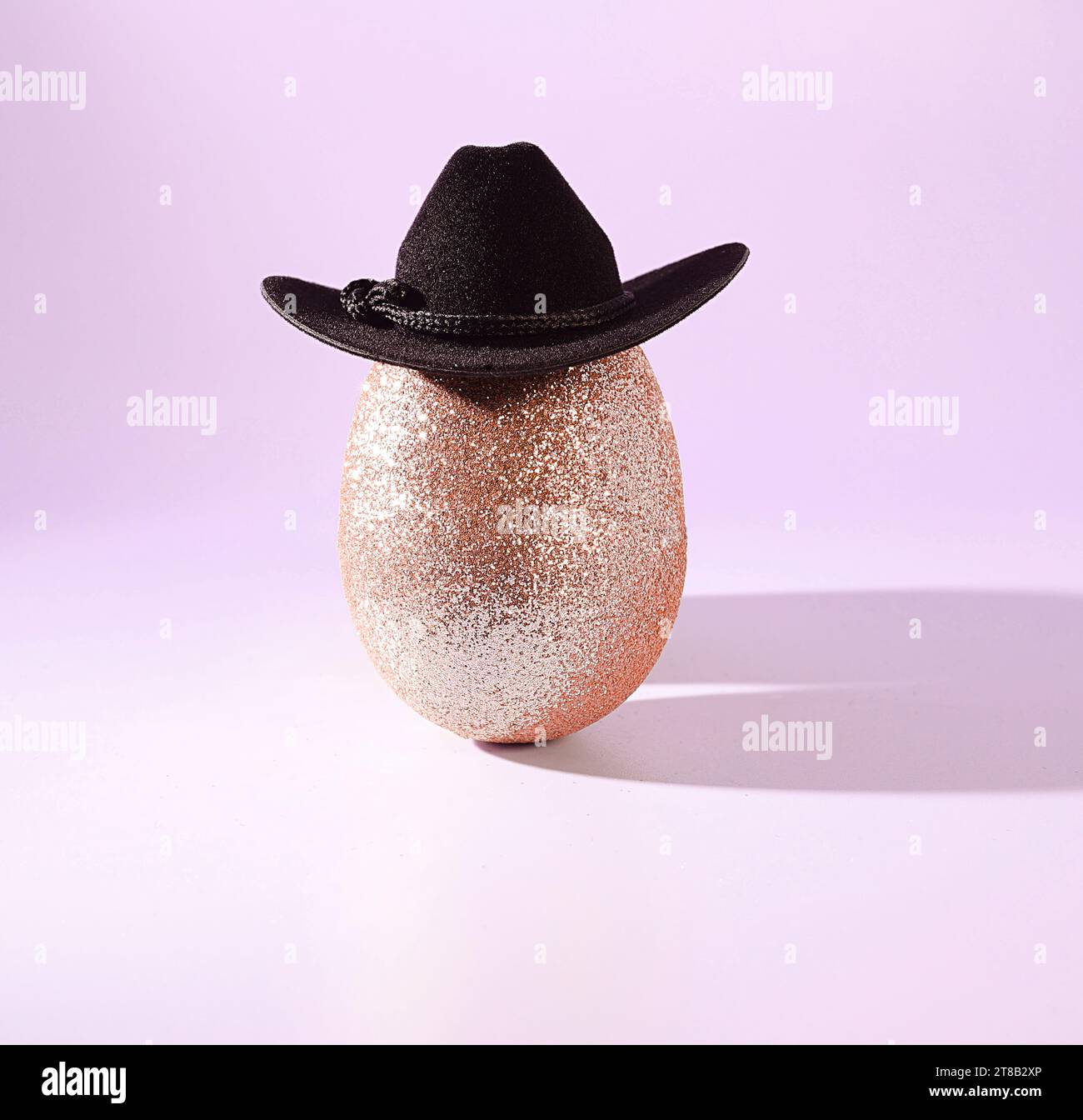 Easter Goes West: A Sparkling, Glittery Gold Easter Egg Wearing a ...