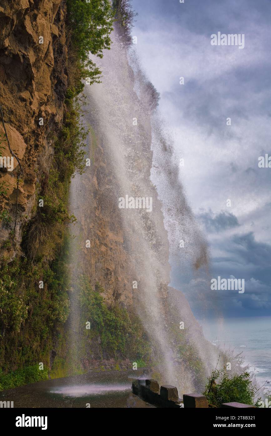 The Cascata dos Anjos, Angels Waterfall,Anjos, municipality of Ponta do ...
