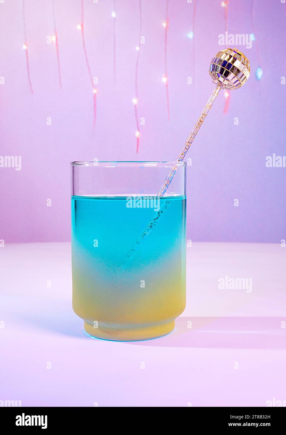 A Pastel Spring Cocktail: A Multi-Color Blue and Gold Disco Ball ...