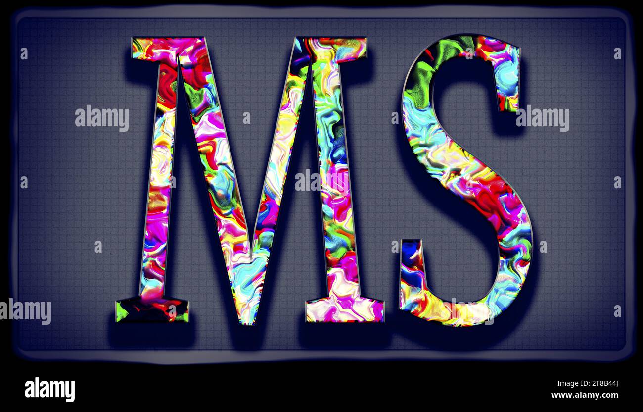 Double letter signature MS in an unique design named Painter rough ...