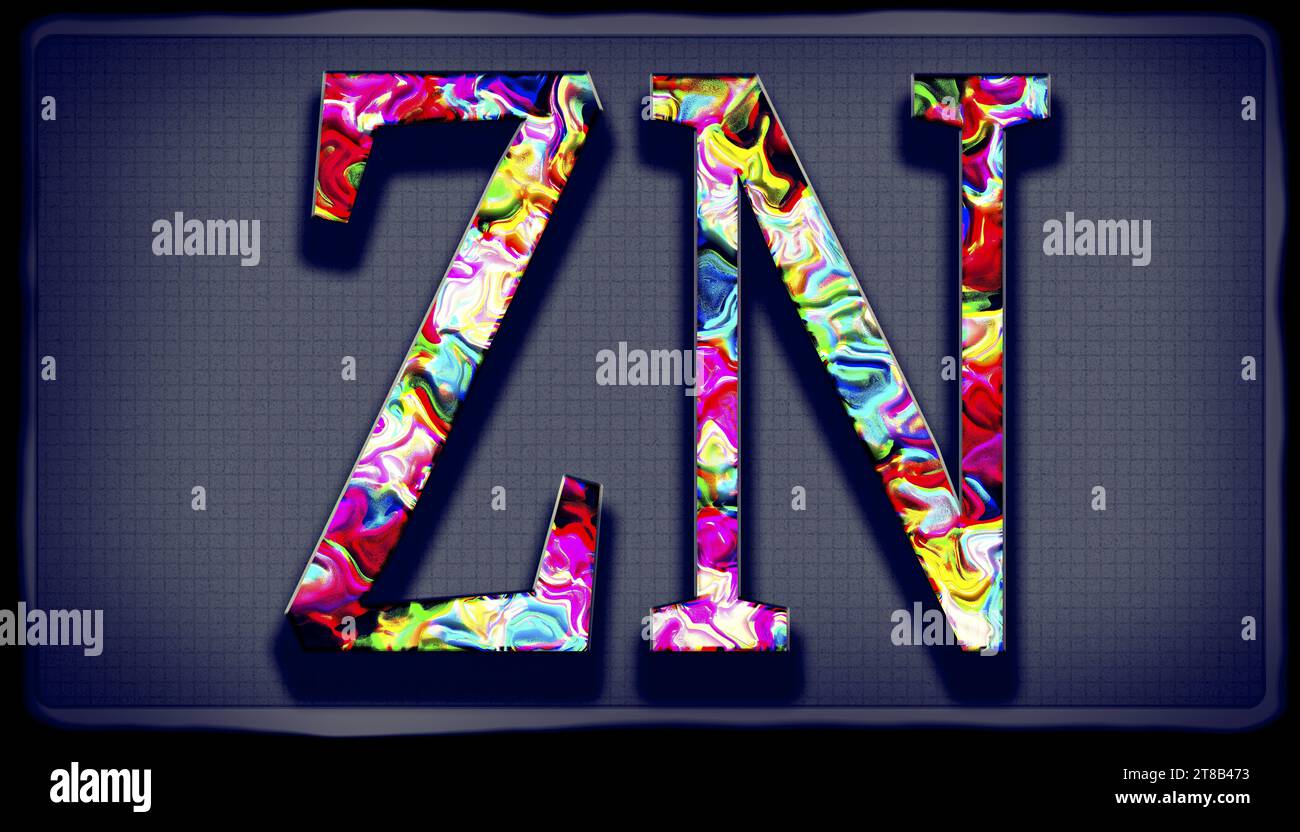 Double letter signature ZN in an unique design named Painter rough ...