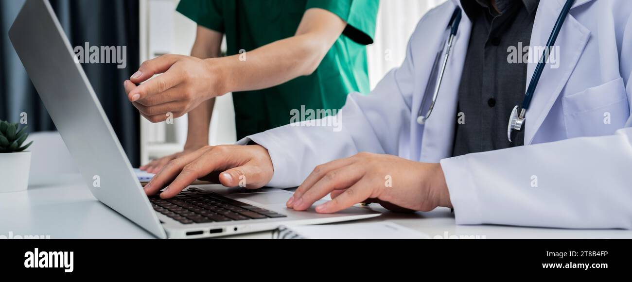 Professional various team of medical working and planning medical ...