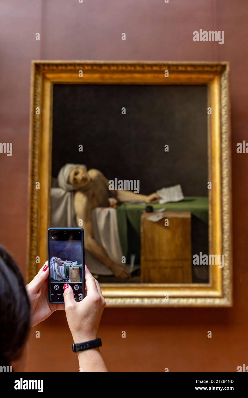 The Death of Marat by Jacques-Louis David at the Louvre Museum, Paris ...