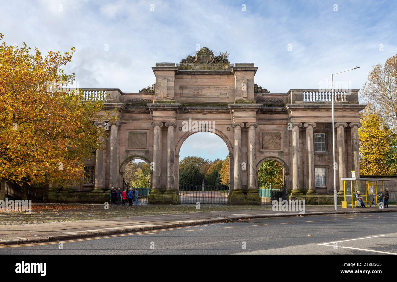 The Grand Entrance of Birkenhead Park Stock Photo - Alamy