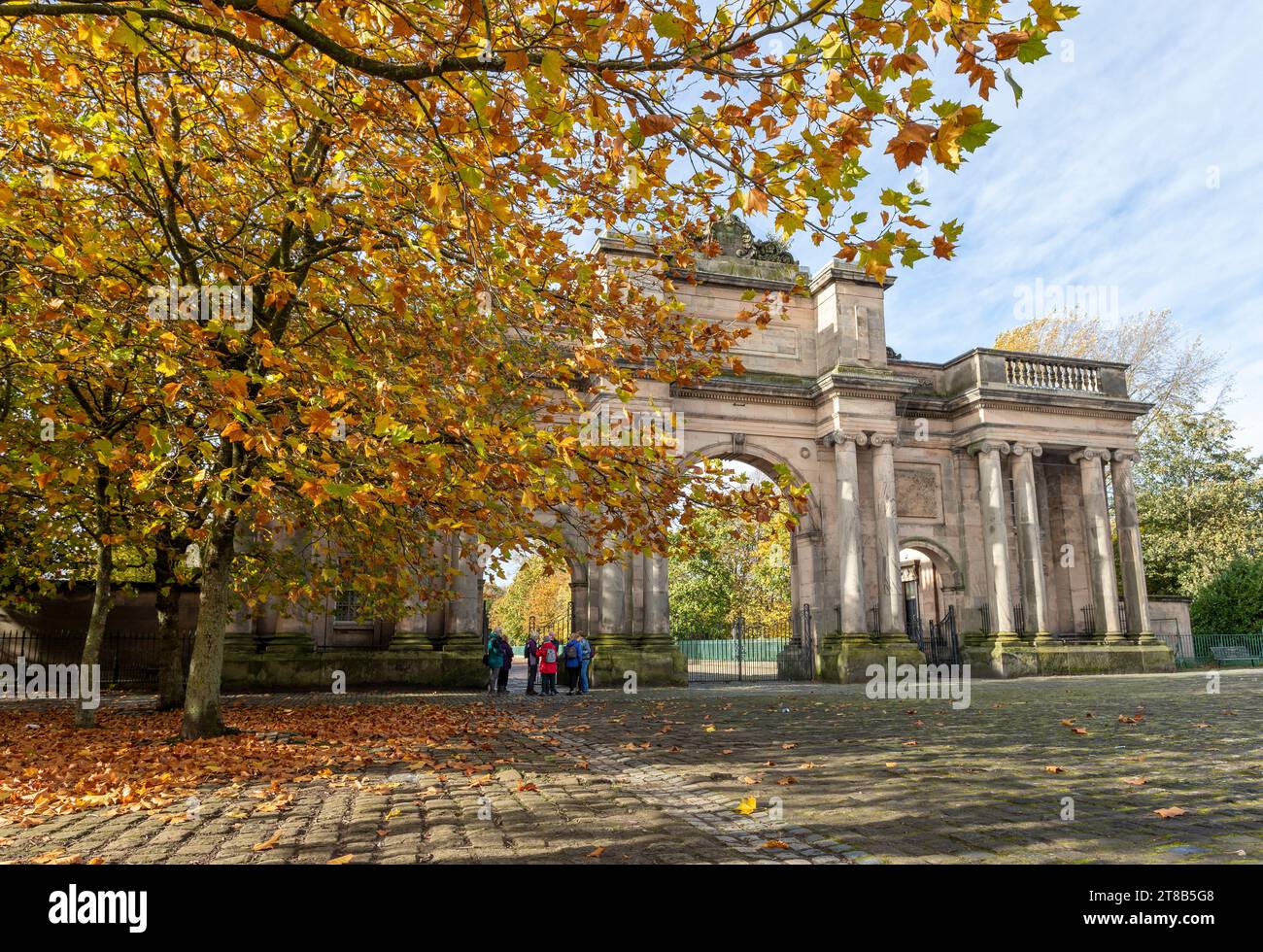 The Grand Entrance of Birkenhead Park Stock Photo - Alamy
