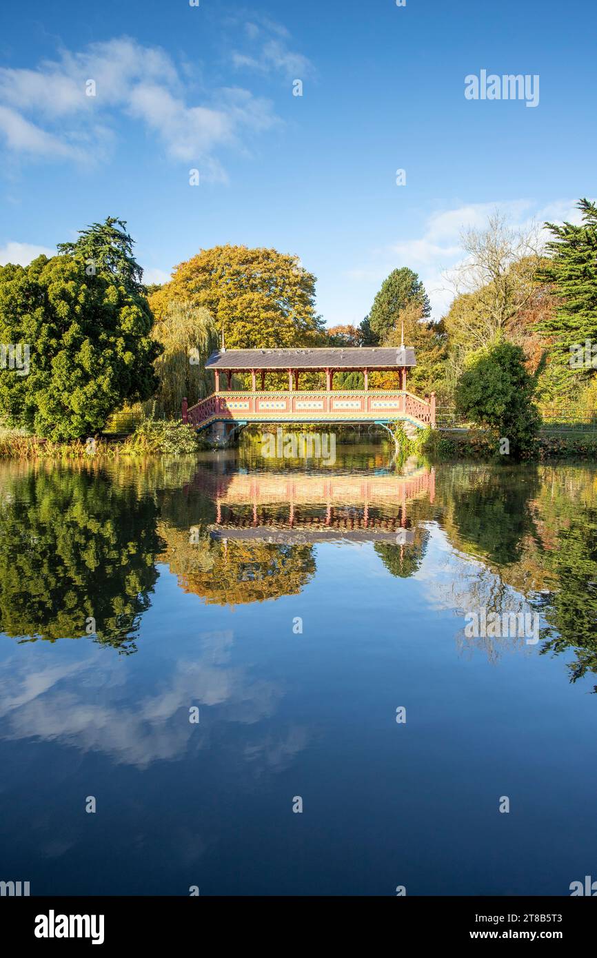 The Swiss Bridge in Birkenhead park Stock Photo - Alamy
