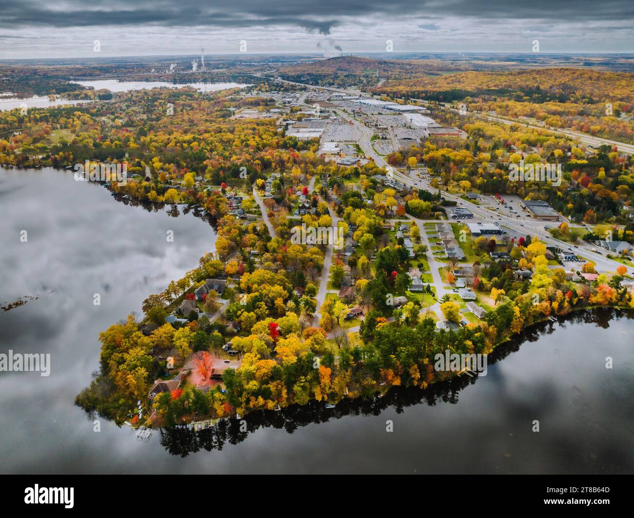 Rib Mountain and Wausau, Wisconsin Stock Photo - Alamy