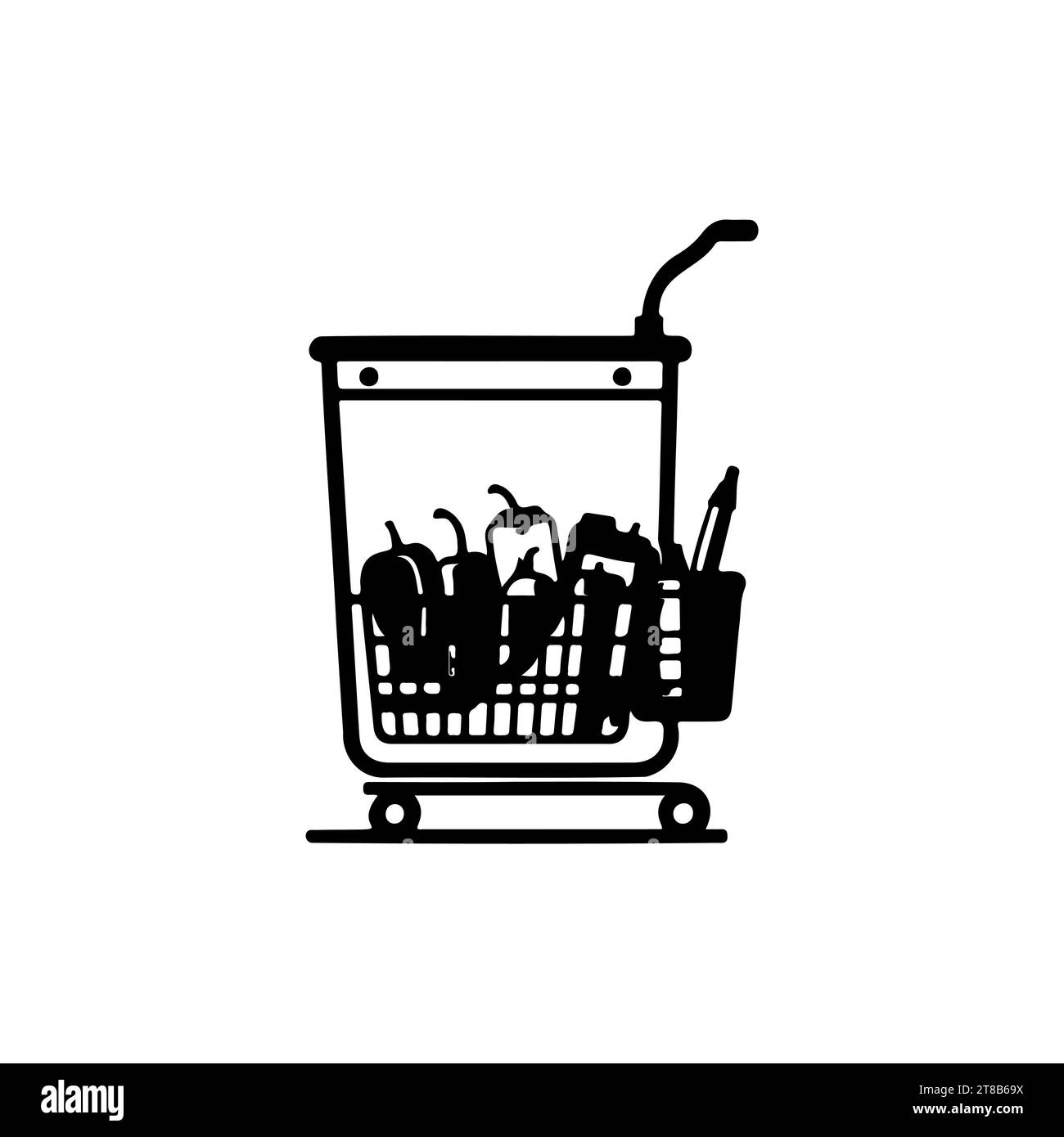 Shopping trolly icon vector hi-res stock photography and images - Alamy