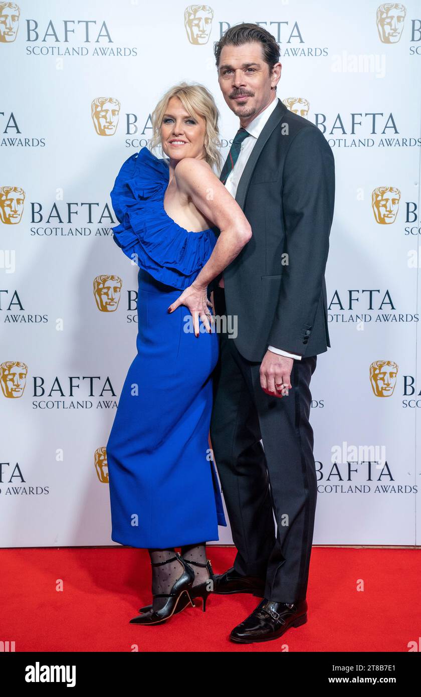 Ashley Jensen with husband Kenny Doughty on the red carpet at the Bafta ...