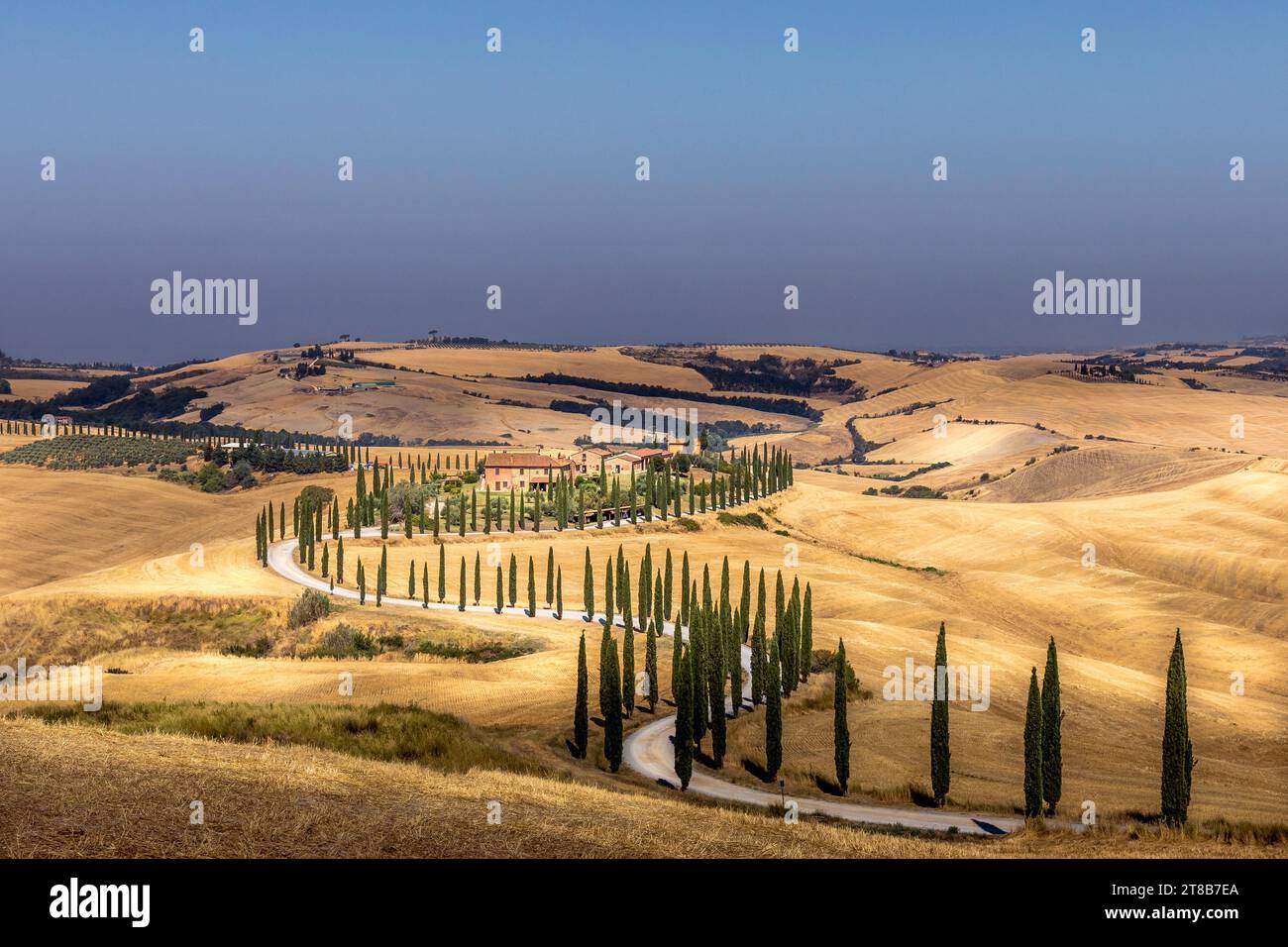 Asciano, Italy - July 22, 2023: Tuscan landscape. One of the most ...