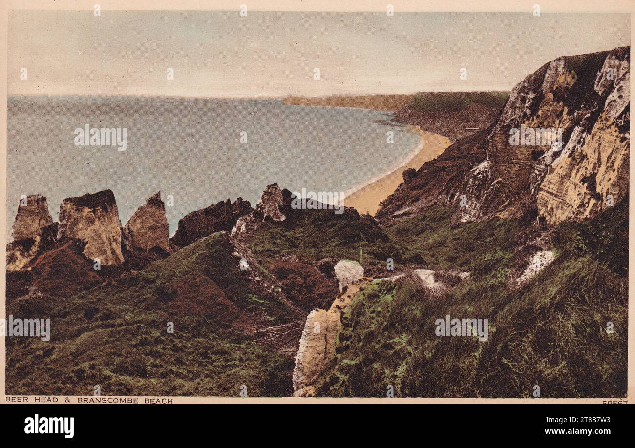 Vintage postcard seaside cliffs hi-res stock photography and images - Alamy