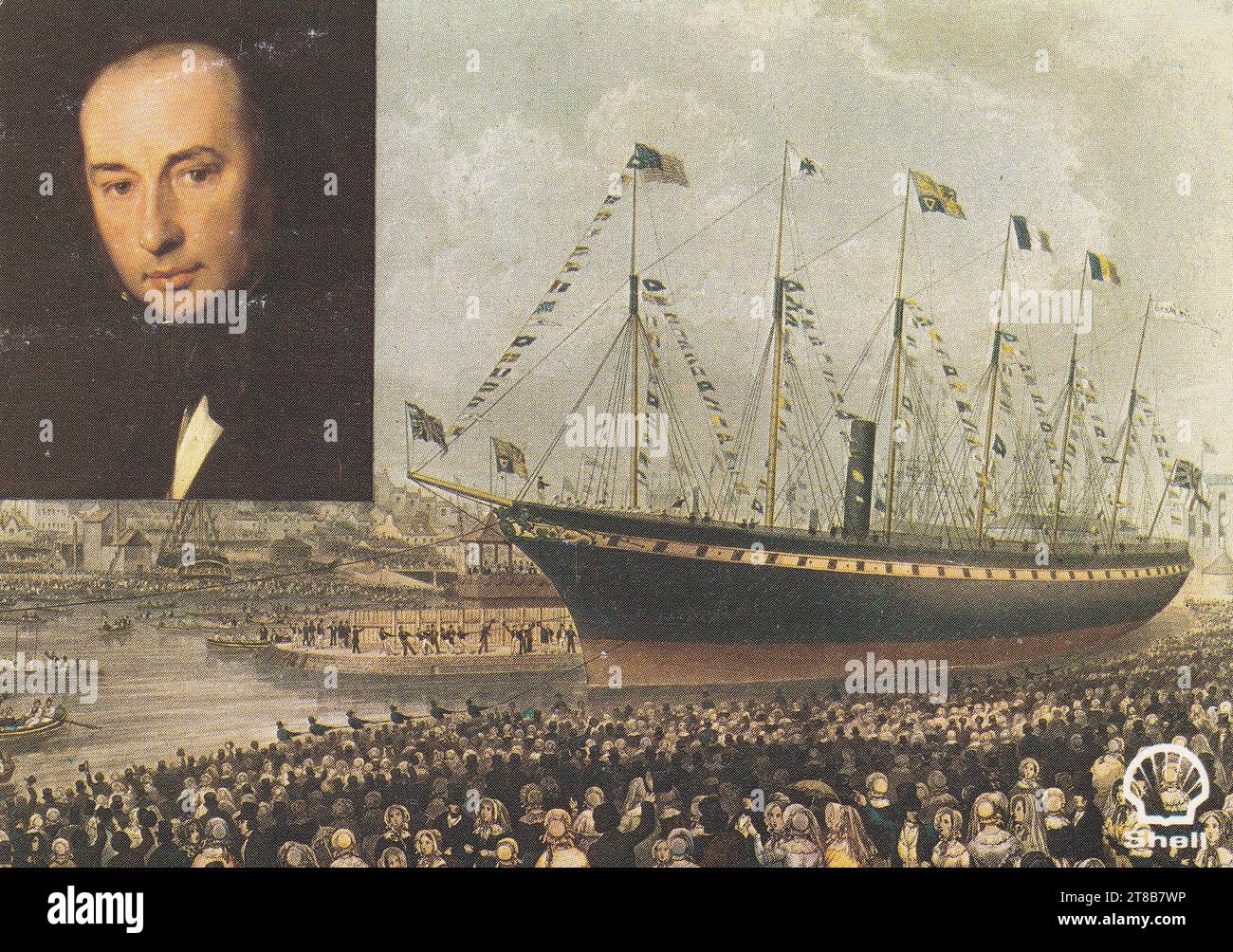 Isambard Kingdom Brunel - Launch of 'The Great Britain' ship, 1843 ...