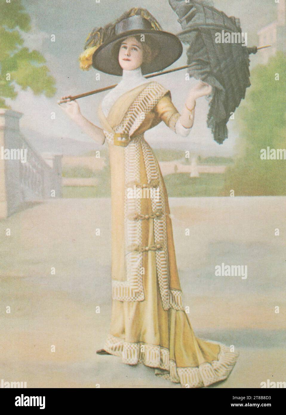 Outfit for the races from Les Modes 1913 Stock Photo - Alamy