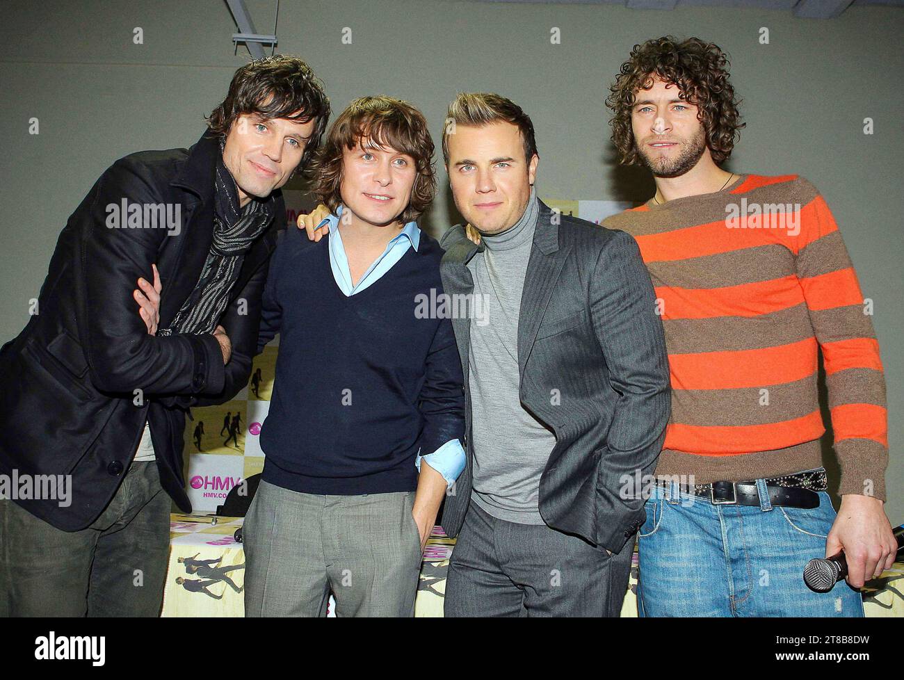 British pop band Take That meet their fans at HMV in Manchester, UK ...