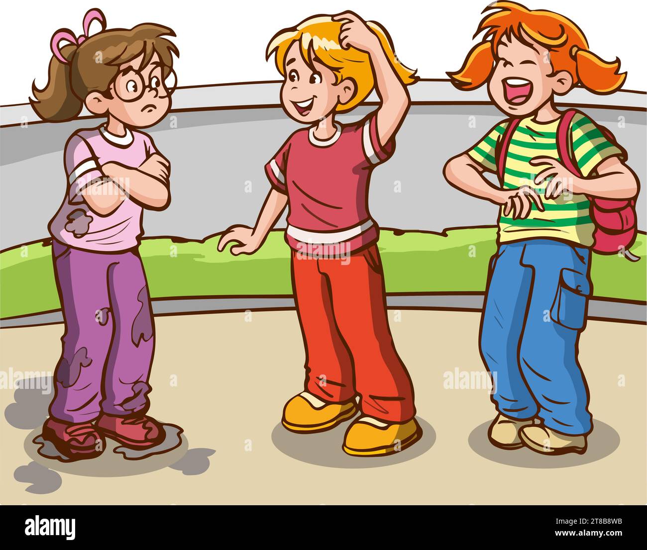 group of kids chatting vector illustration Stock Vector Image & Art - Alamy