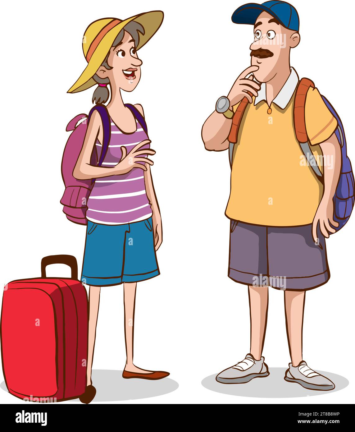 husband and wife going on vacation Stock Vector Image & Art - Alamy