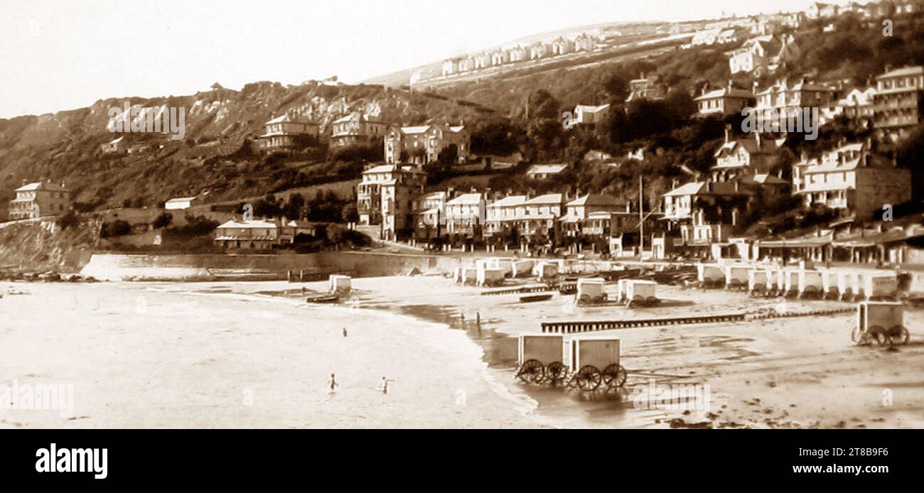 Ventnor beach, Isle of Wight, Victorian period Stock Photo - Alamy
