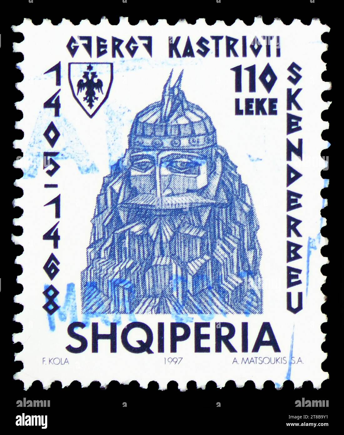 MOSCOW, RUSSIA - NOVEMBER 17, 2023: Postage stamp printed in Albania ...