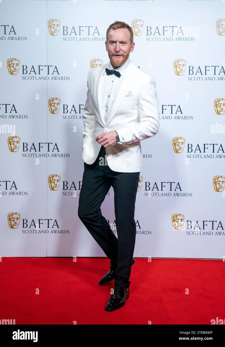 Actor Tony Curran on the red carpet at the Bafta Scotland award ...