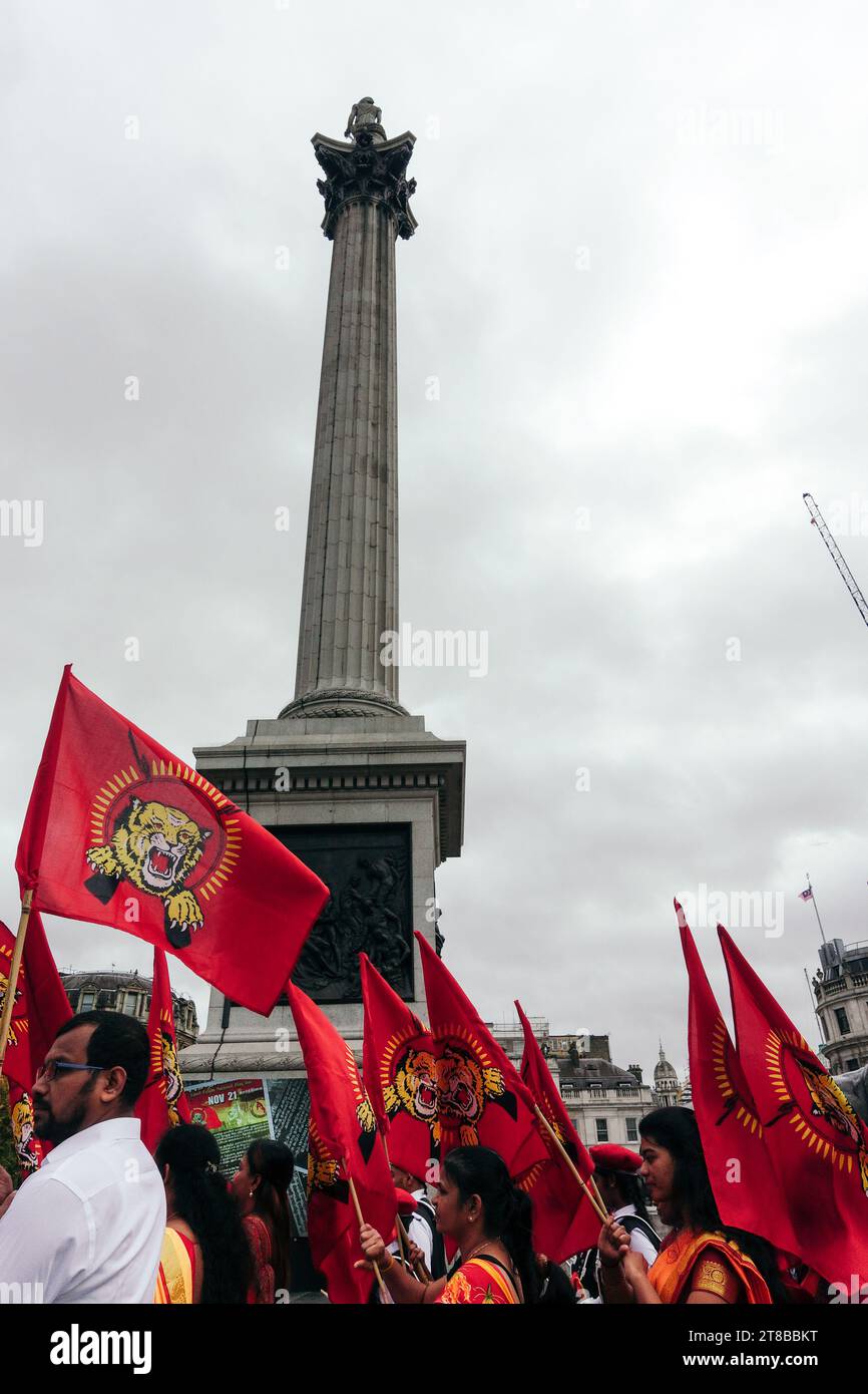 London, UK. 19th November 2023 British Tamils gather in Trafalgar ...