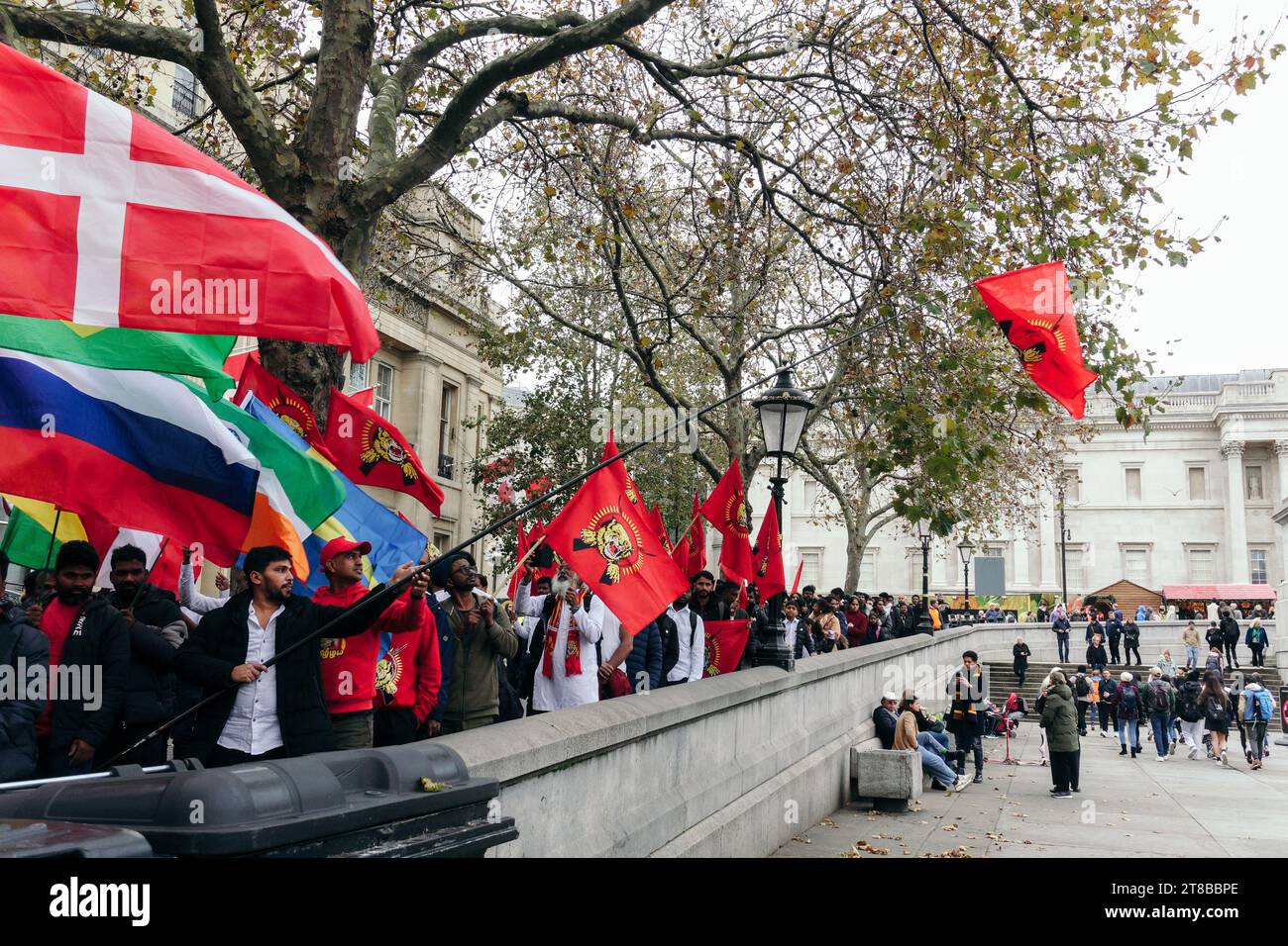 London, UK. 19th November 2023 British Tamils gather in Trafalgar ...