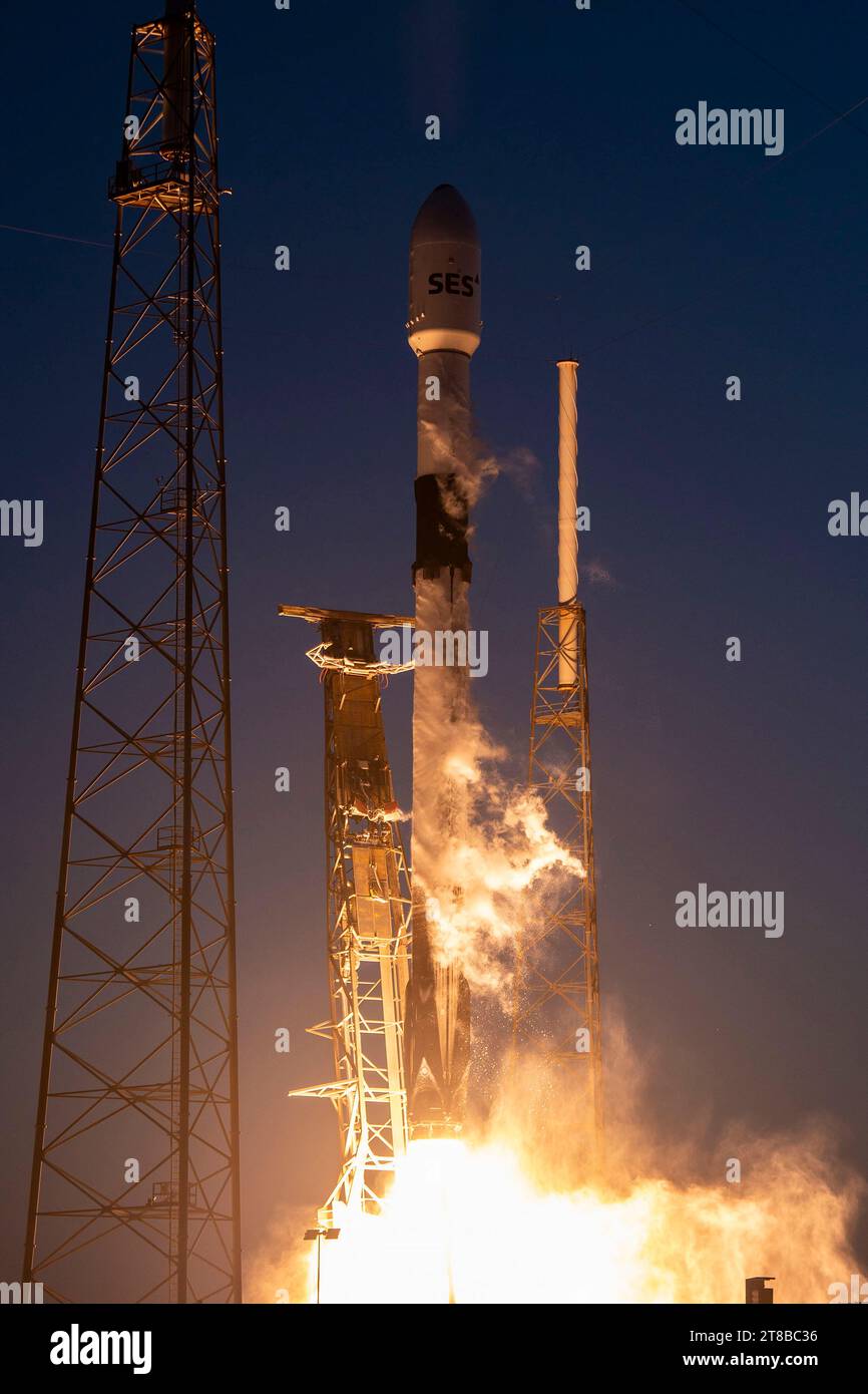 CAPE CANAVERAL, FLORIDA, USA - 17 March 2023 - A SpaceX Falcon 9 rocket launches off from Cape ...