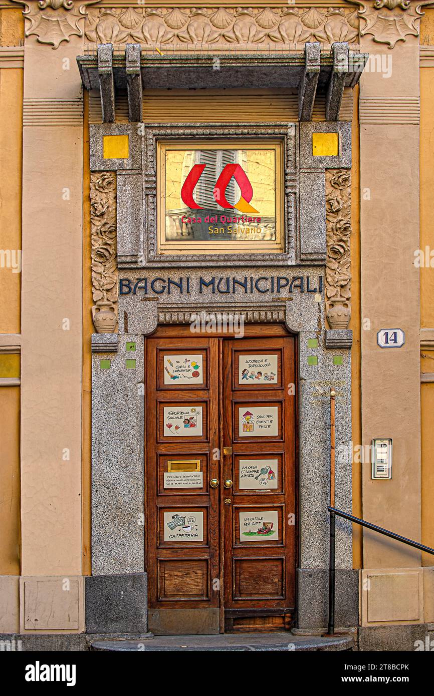 Italy Piedmont Turin San Salvario neighborhood liberty architecture ...