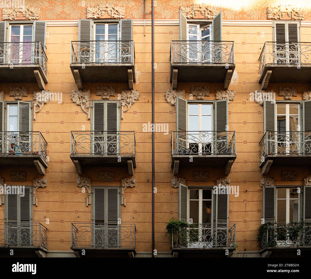 Italy Piedmont Turin San Salvario neighborhood liberty architecture ...