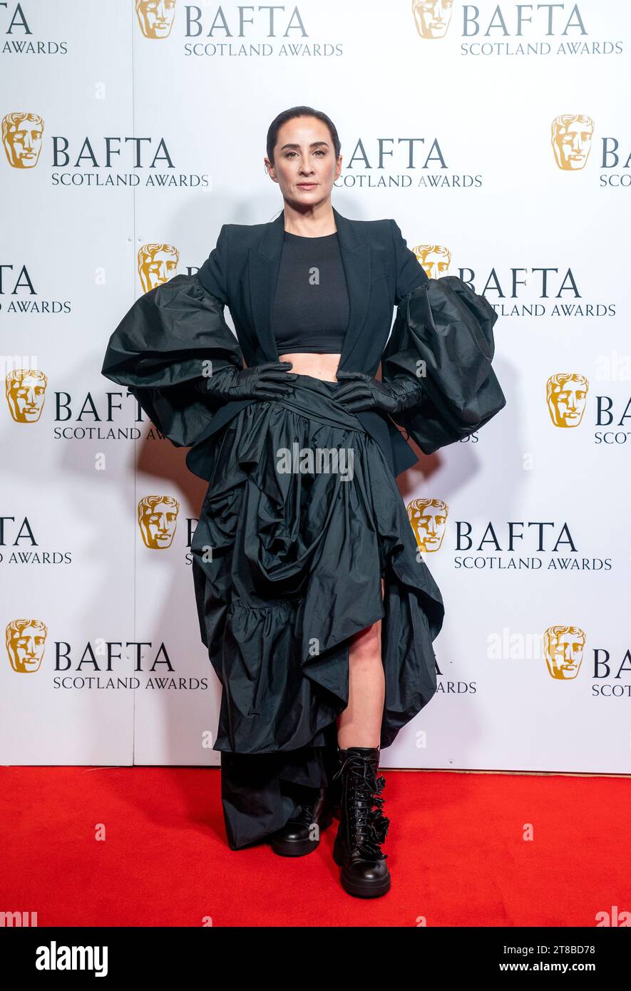 Morven Christie on the red carpet at the Bafta Scotland award ceremony ...