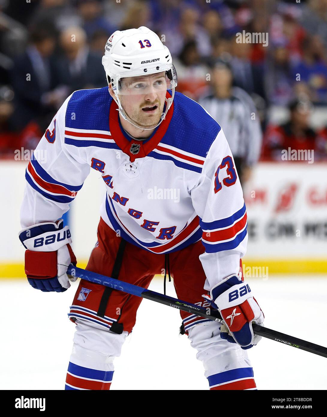 New York Rangers left wing Alexis Lafreniere (13) during the first ...
