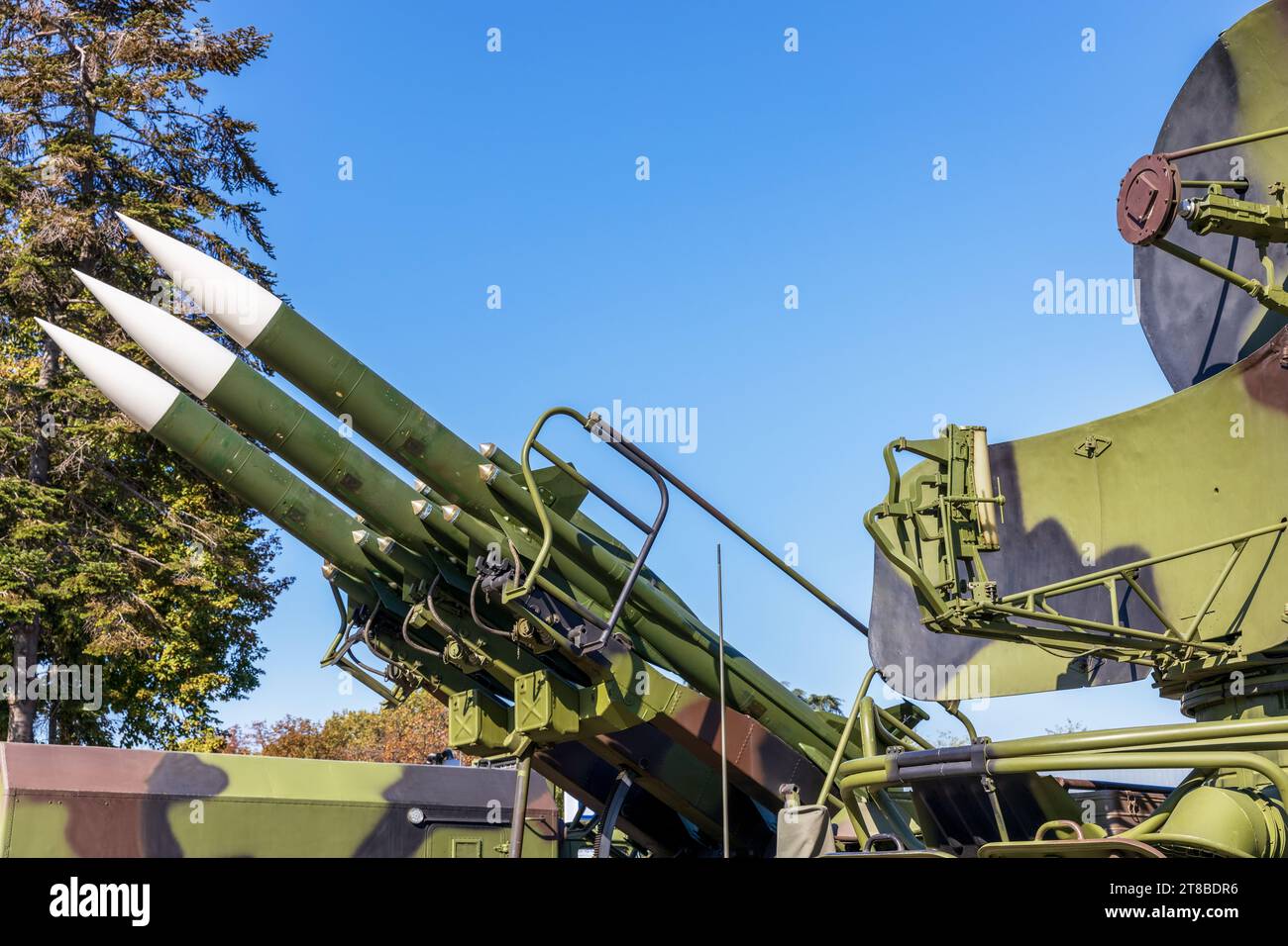 Old mobile air defense missile system Stock Photo - Alamy