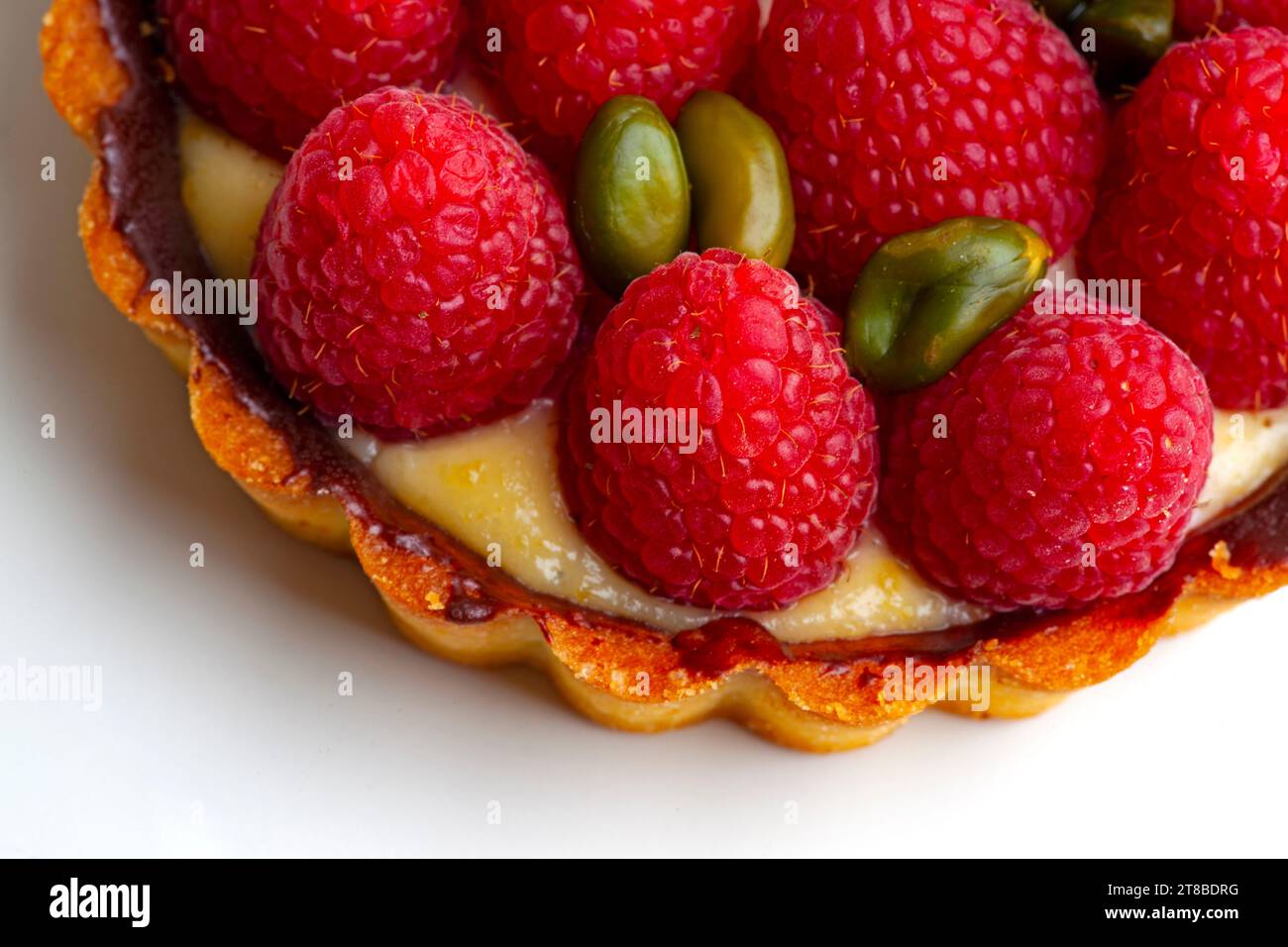 very tasty cake with raspberry Stock Photo - Alamy