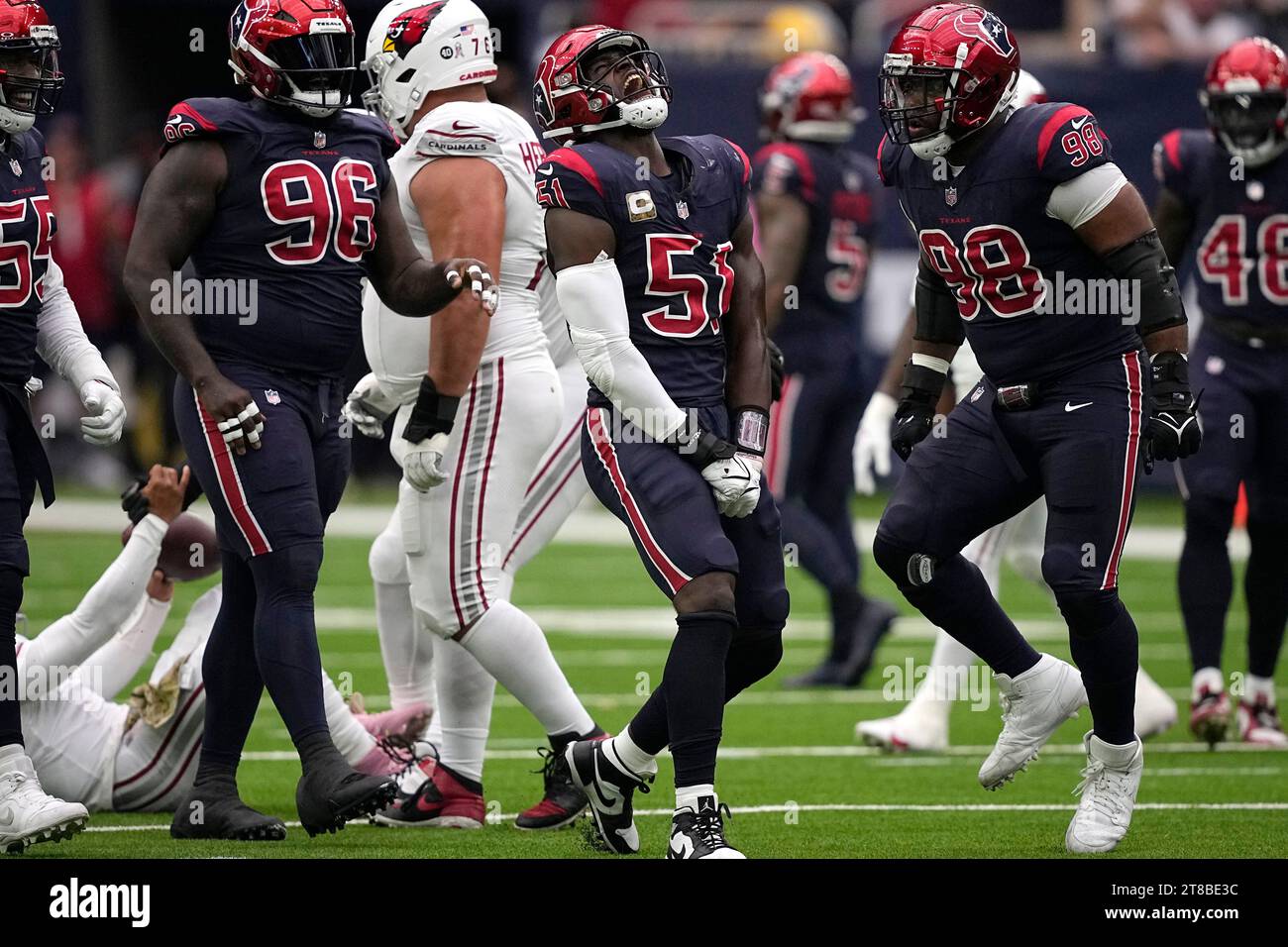Houston Texans defensive tackle Maliek Collins (96), Will Anderson Jr ...