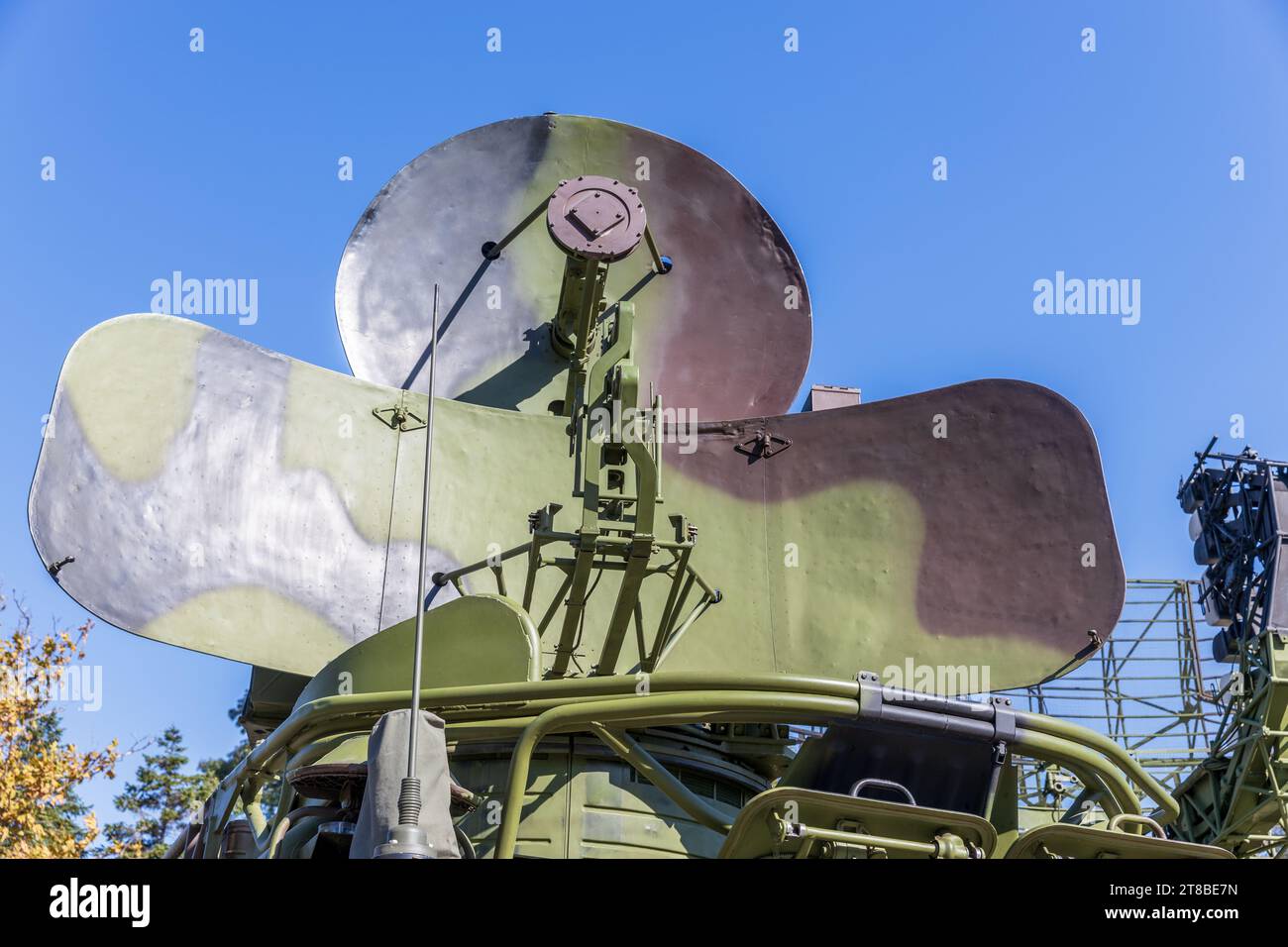 Two radar station, part of air defense missile system Stock Photo - Alamy