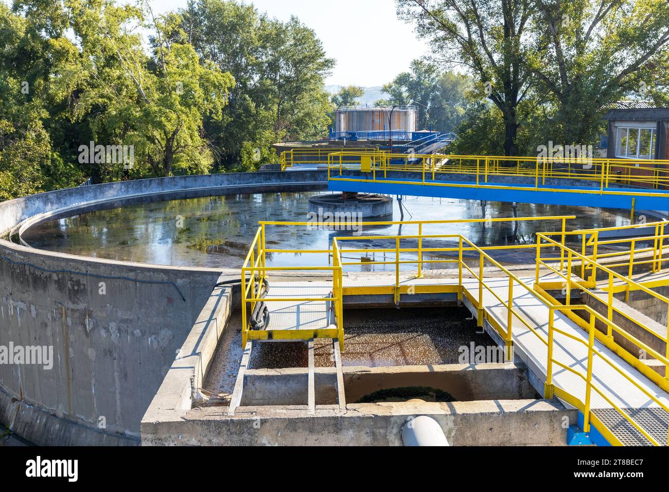 Wastewater treatment plant or water recycling center Stock Photo - Alamy