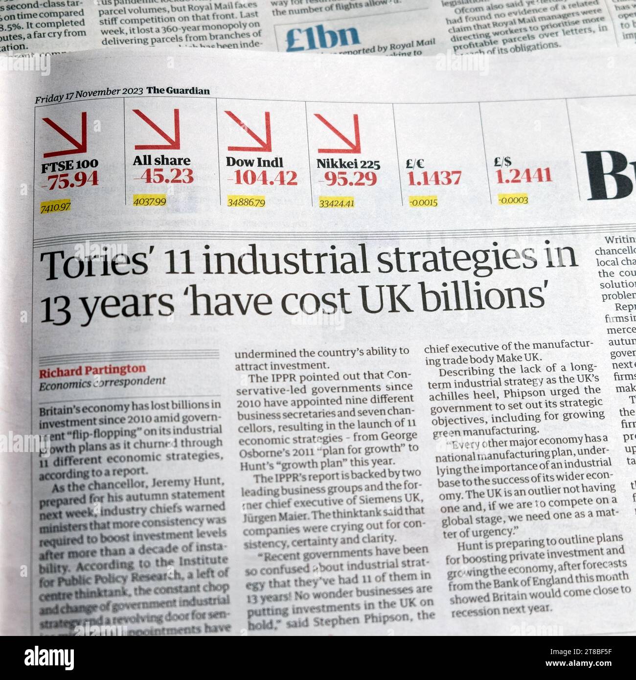 'Tories 11 industrial strategies in 13 years 'have cost UK billions ...
