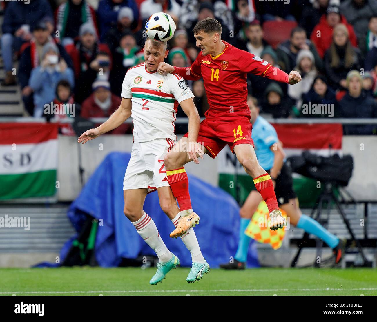 Budapest, Hungary. 19th November, 2023. Adam Lang of Hungary fights for ...