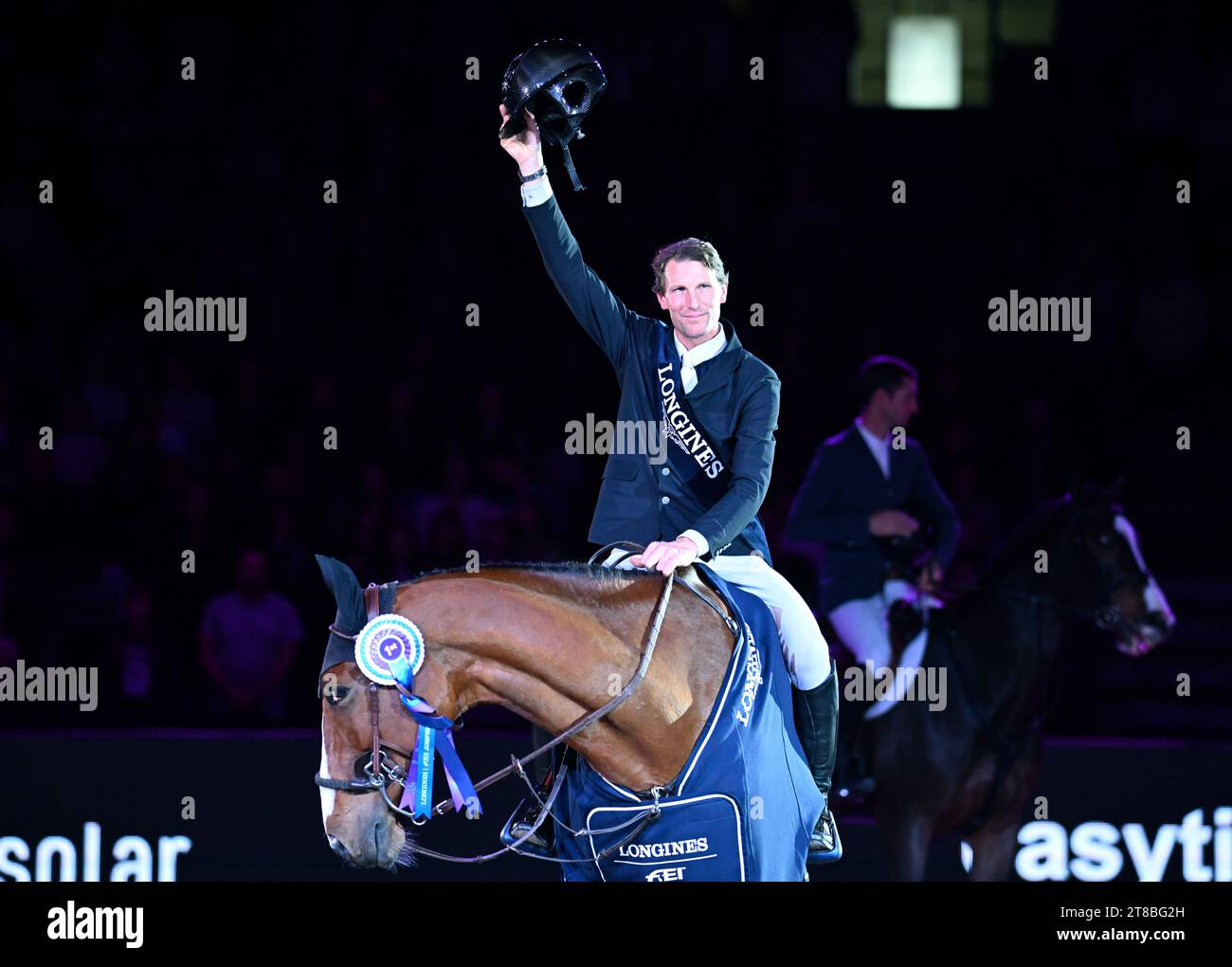 France's Kevin Staut on horse Beau de Laubry Z gestures, during the ...