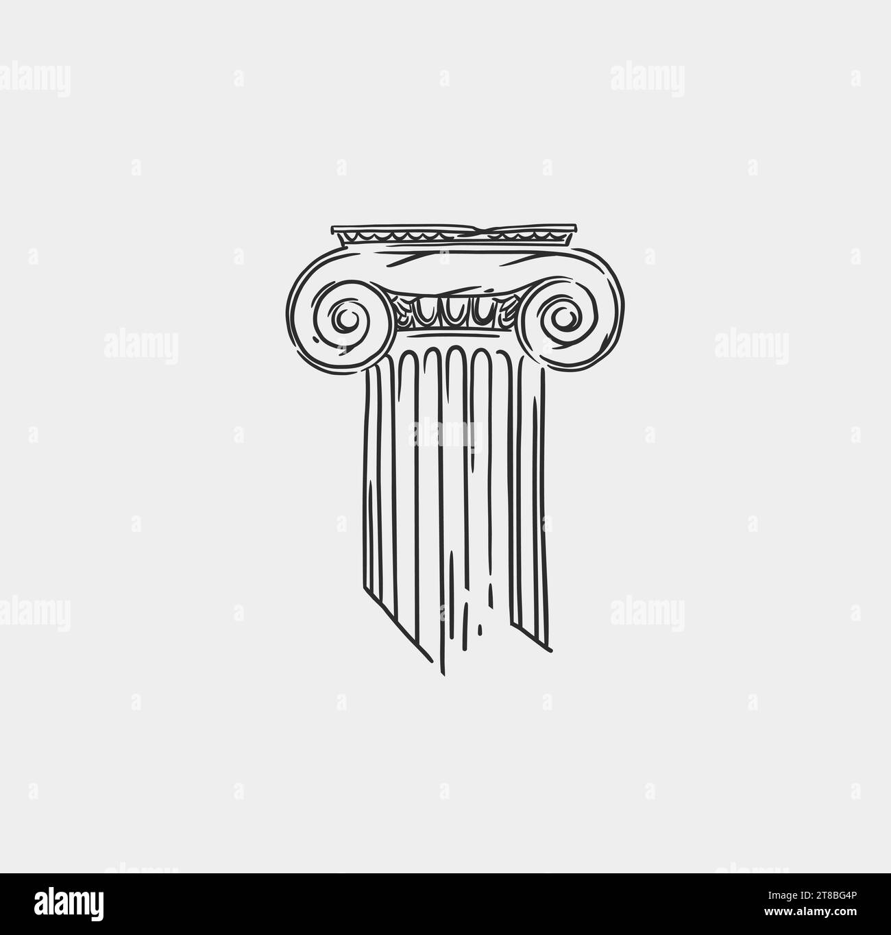 Hand drawn vector abstract outline,graphic,line greek ancient sculpture ...