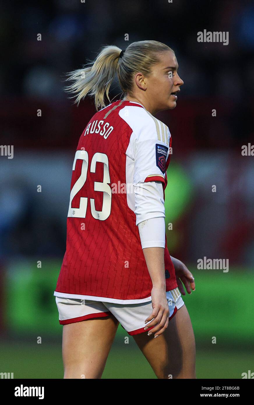 Crawley, UK. 19th Nov, 2023. Arsenal's Alessia Russo during the ...