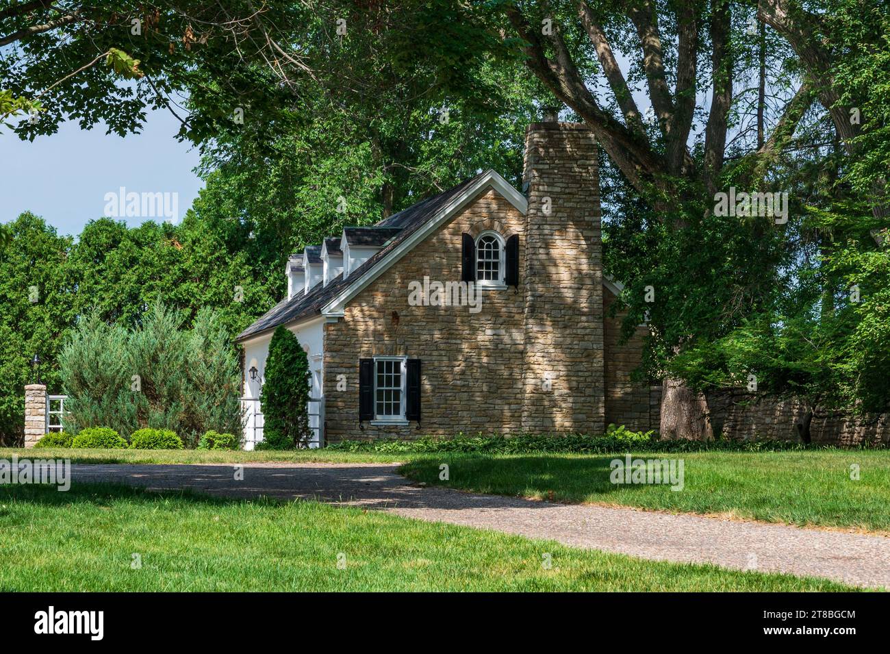 Old Stone Carriage House in Rochester, Minnesota, in Summer Stock Photo ...