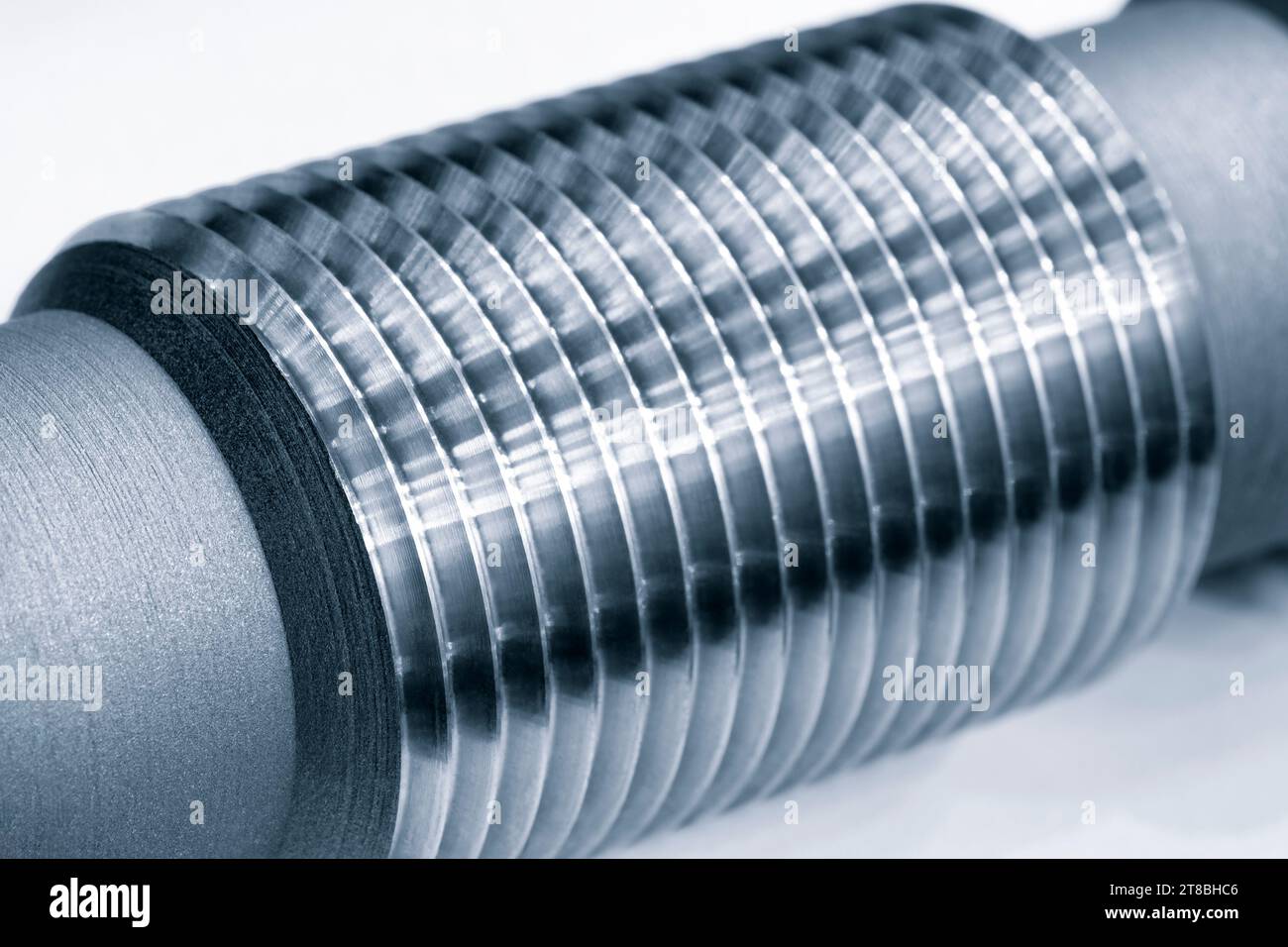 Ball screw drives for CNC machines on blue tone Stock Photo - Alamy