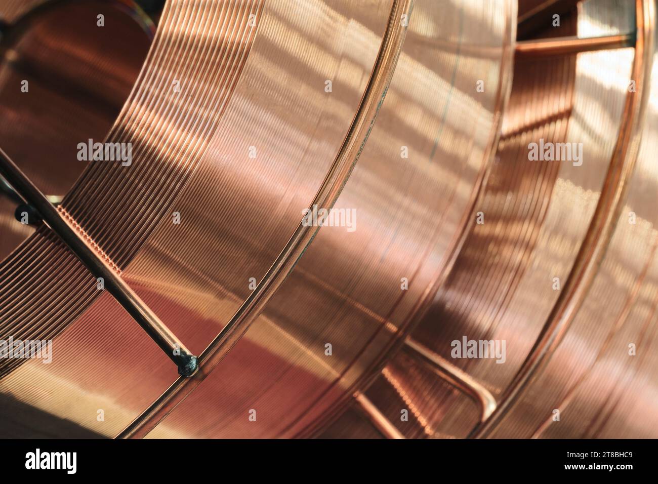 Coil of copper wire for welding tools and other industrial applications ...