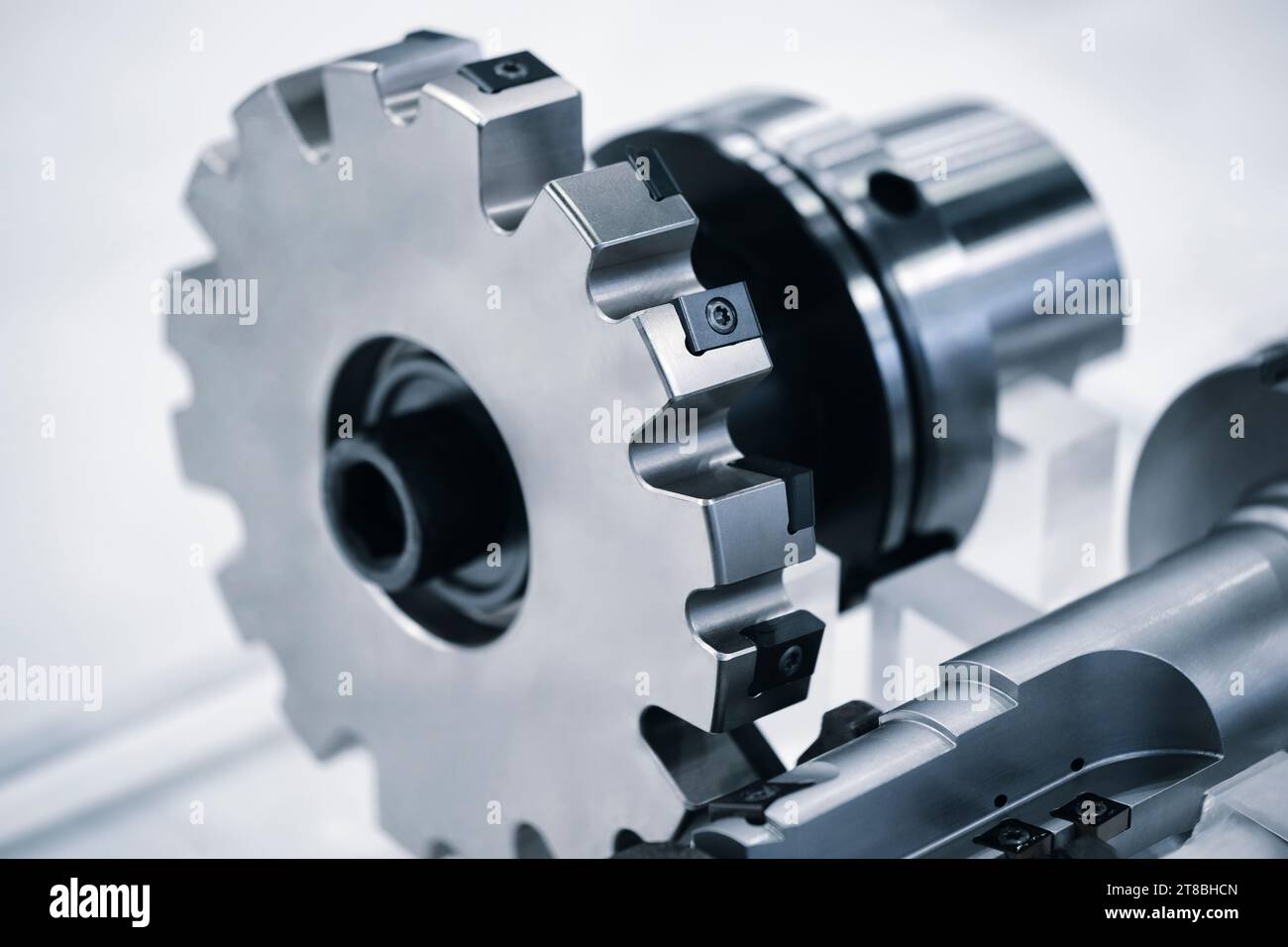 Milling metal cutter tools for CNC machine, dustrial design background ...