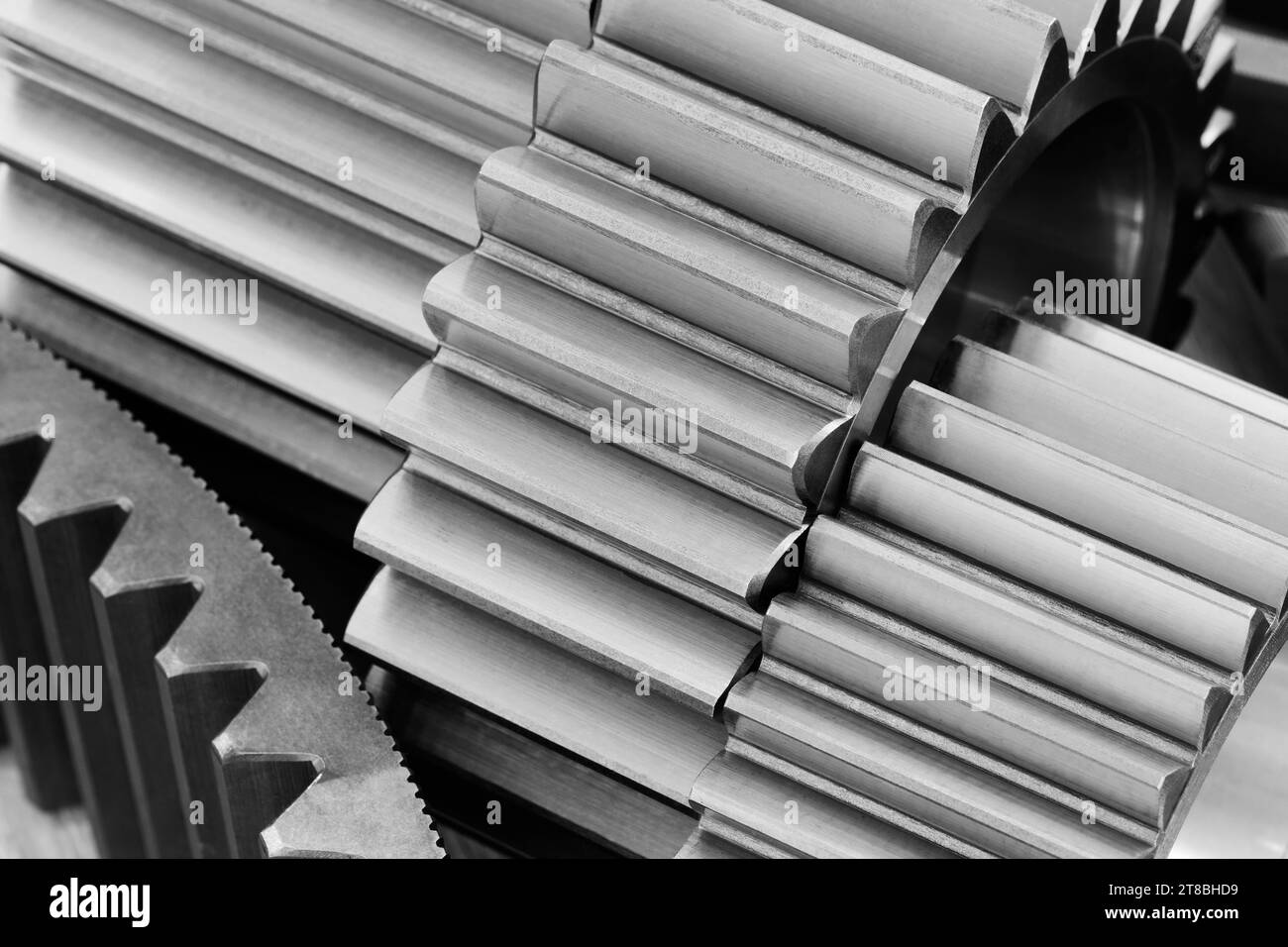 Machine Gears, gear wheels close-up, industry concept background Stock ...